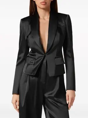 Philipp Plein Satin-finish Single-breasted Blazer