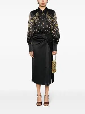 Camilla Graphic-print Silk Shirt