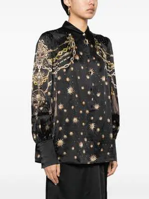 Camilla Graphic-print Silk Shirt
