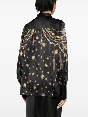 Camilla Graphic-print Silk Shirt