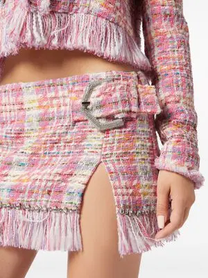 Philipp Plein Tweed Mini Skirt