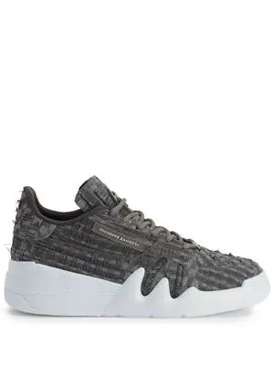 GIUSEPPE ZANOTTI Talon Lace-up Low-top Sneakers - Grey