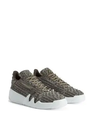 GIUSEPPE ZANOTTI Talon Lace-up Low-top Sneakers - Grey