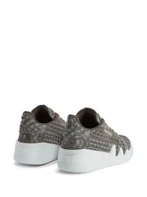 GIUSEPPE ZANOTTI Talon Lace-up Low-top Sneakers - Grey