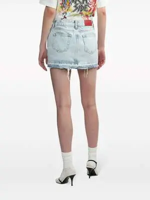 Alessandra Rich Stud-embellished Denim Miniskirt
