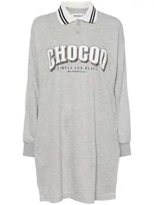 CHOCOOLATE Logo-print Sweater Dress