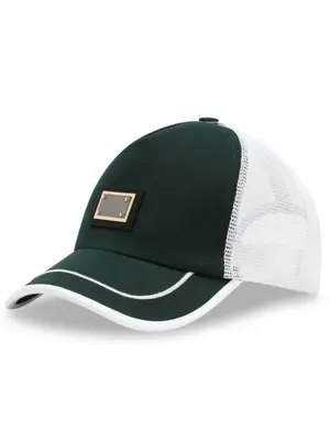 Dolce & Gabbana Logo-plaque Panelled Trucker Cap - Green