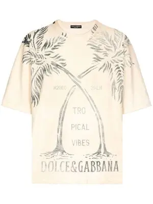 Dolce & Gabbana Tree-print Cotton T-shirt