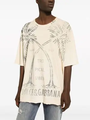 Dolce & Gabbana Tree-print Cotton T-shirt