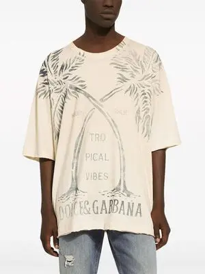 Dolce & Gabbana Tree-print Cotton T-shirt