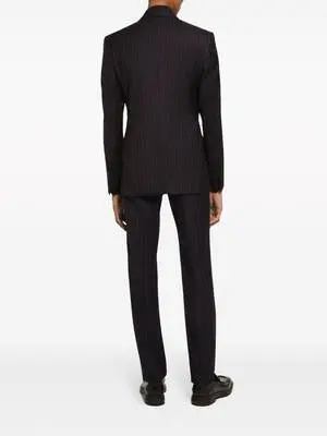 Dolce & Gabbana Pinstripe Tailored Trousers - Black