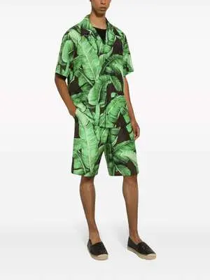 Dolce & Gabbana Banana Leaf-print Bermuda Shorts
