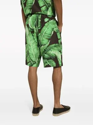 Dolce & Gabbana Banana Leaf-print Bermuda Shorts
