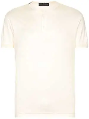 Dolce & Gabbana Round-neck Silk T-shirt - White