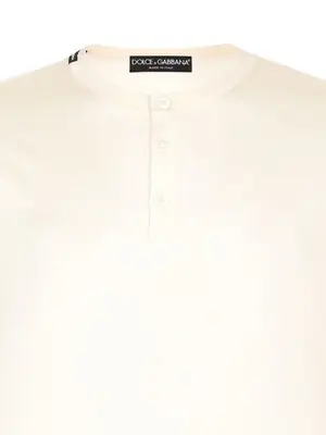 Dolce & Gabbana Round-neck Silk T-shirt - White