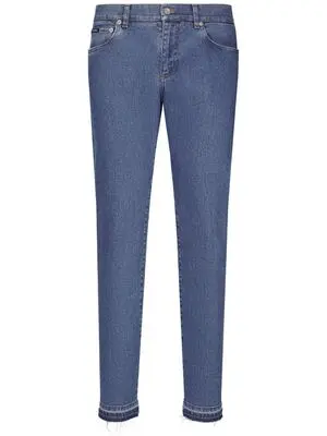 Dolce & Gabbana Slim-cut Jeans With Logo Patch