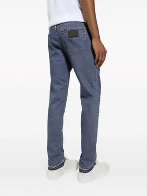 Dolce & Gabbana Slim-cut Jeans With Logo Patch