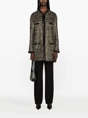 Giambattista Valli Metallic-thread Tweed Midi Coat