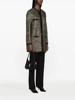 Giambattista Valli Metallic-thread Tweed Midi Coat