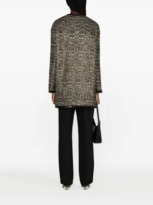 Giambattista Valli Metallic-thread Tweed Midi Coat