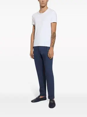 Dolce & Gabbana Pressed-crease Linen Chino Trousers