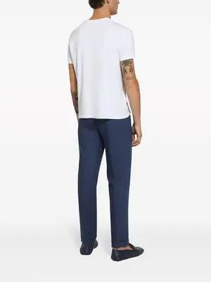 Dolce & Gabbana Pressed-crease Linen Chino Trousers
