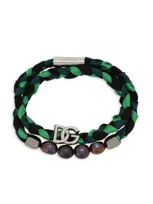 Dolce & Gabbana Logo-plaque Bracelet - Green