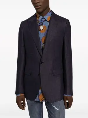 Dolce & Gabbana Single-breasted Linen-blend Blazer