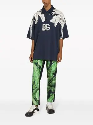Dolce & Gabbana Banana Tree-print Oversize Polo Shirt