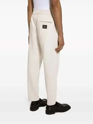 Dolce & Gabbana Logo-plaque Drawstring Track Pants - Neutrals