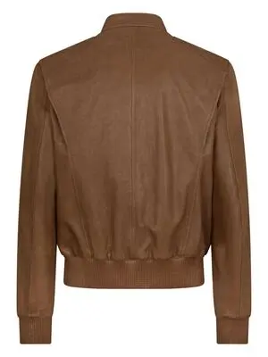 Dsquared2 Leather Zip-up Jacket