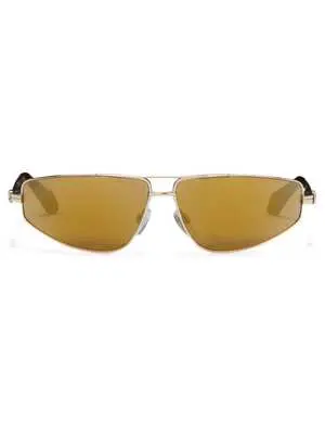 Palm Angels Clavey Rectangle-frame Sunglasses - Gold