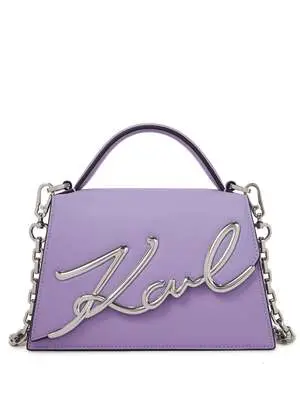 Karl Lagerfeld Signature Leather Crossbody Bag