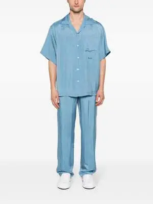 MSGM Camp-collar Satin Shirt