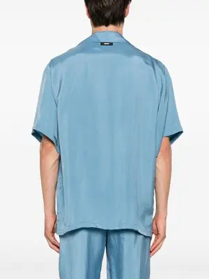 MSGM Camp-collar Satin Shirt