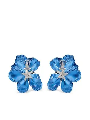 ANABELA CHAN 18kt White Gold Vermeil Poppy Earrings - Blue