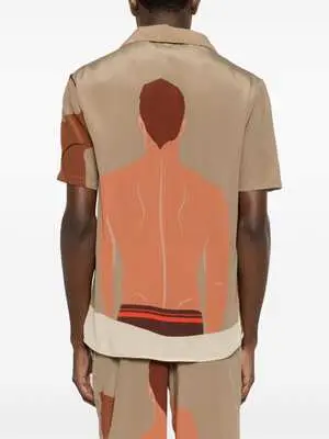 AMIR SLAMA Graphic-print Silk Shirt