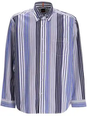 BOSS Lambey Striped Cotton Shirt