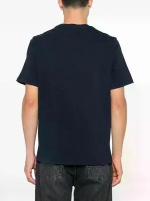 AUTRY Logo-appliqué Cotton T-shirt - Blue