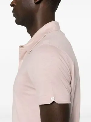 Orlebar Brown Sebastian Cotton Silk Polo Shirt - Pink