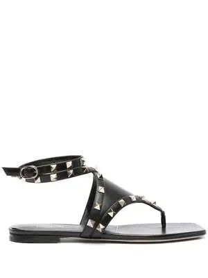 Valentino Garavani Rockstud Thong-strap Leather Sandals