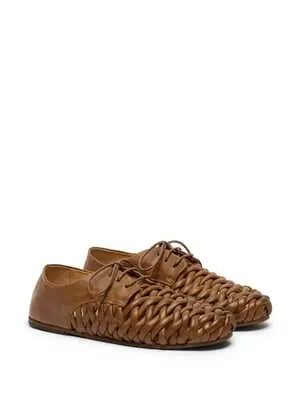 Marsèll Steccoblocco Interwoven Leather Derby Shoes - Brown