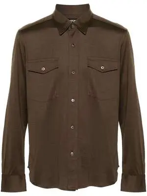 TOM FORD Mélange Button-up Shirt