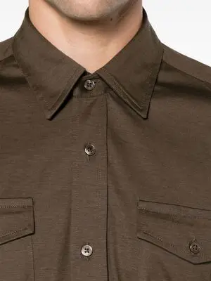 TOM FORD Mélange Button-up Shirt