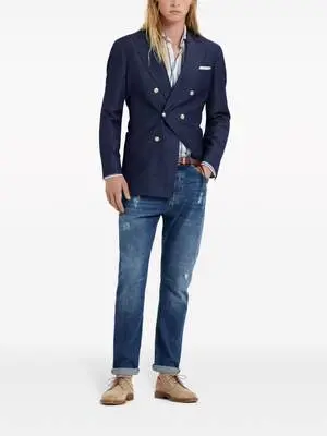 Brunello Cucinelli Straight-leg Distressed Jeans - Blue