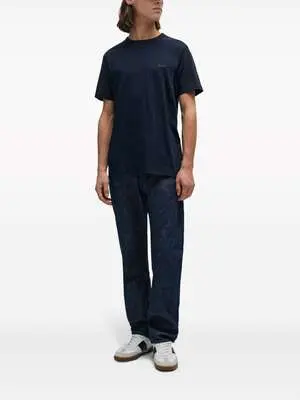 BOSS Logo-print Cotton T-shirt - Blue