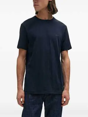 BOSS Logo-print Cotton T-shirt - Blue