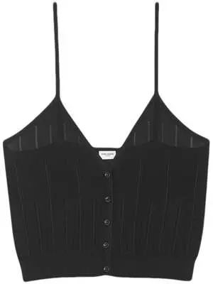 Saint Laurent Striped Knitted Tank Top