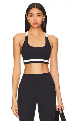 Splits59 Miles Rigor Sports Bra In Black, White - Black & White