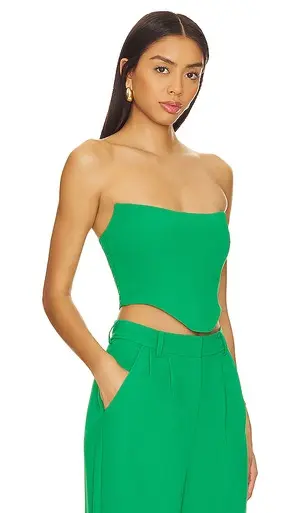 Amanda Uprichard Sabine Crop Top - Jungle